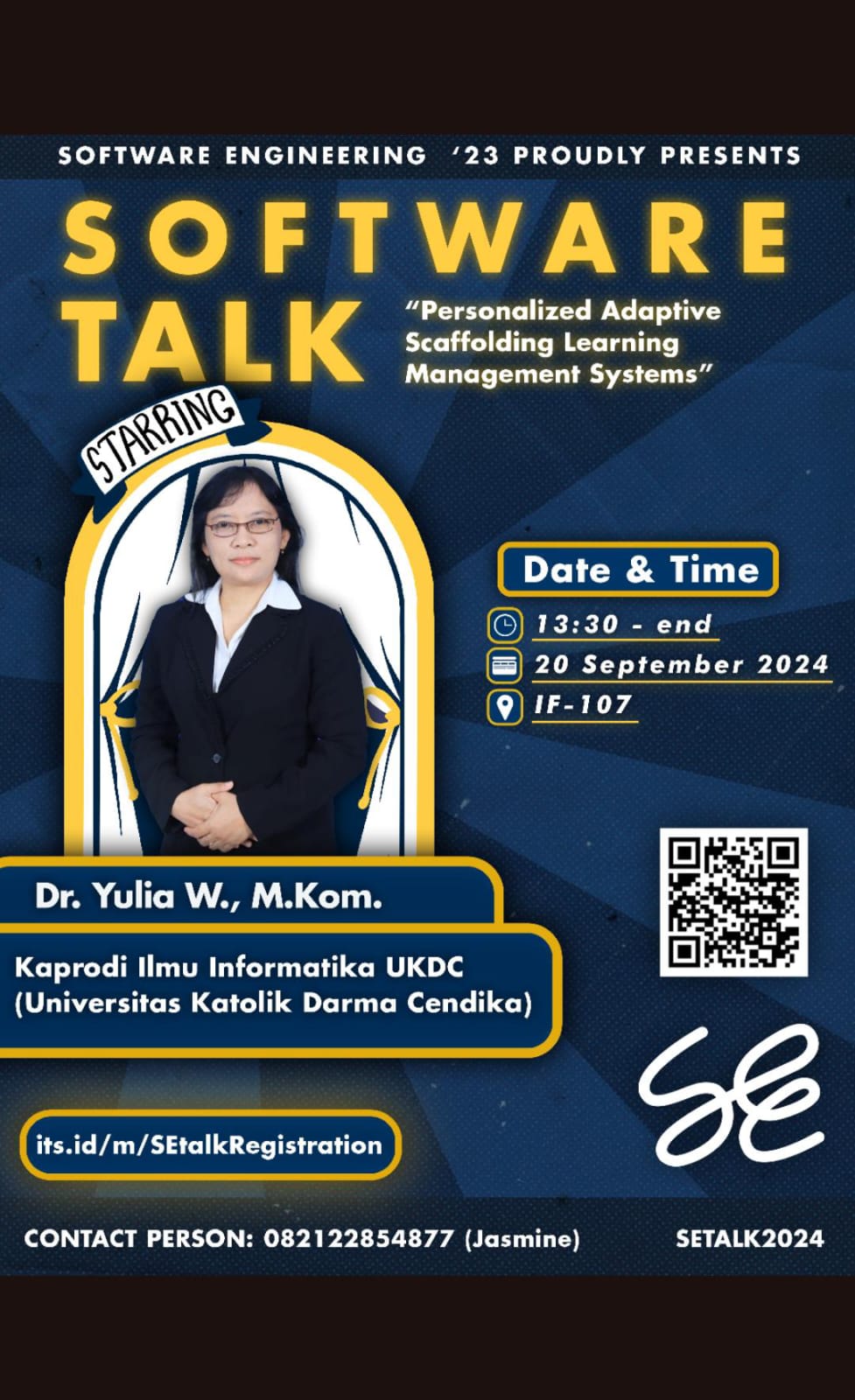 Software Talk oleh Dr. Yulia W., M.Kom - Departemen Teknik Informatika