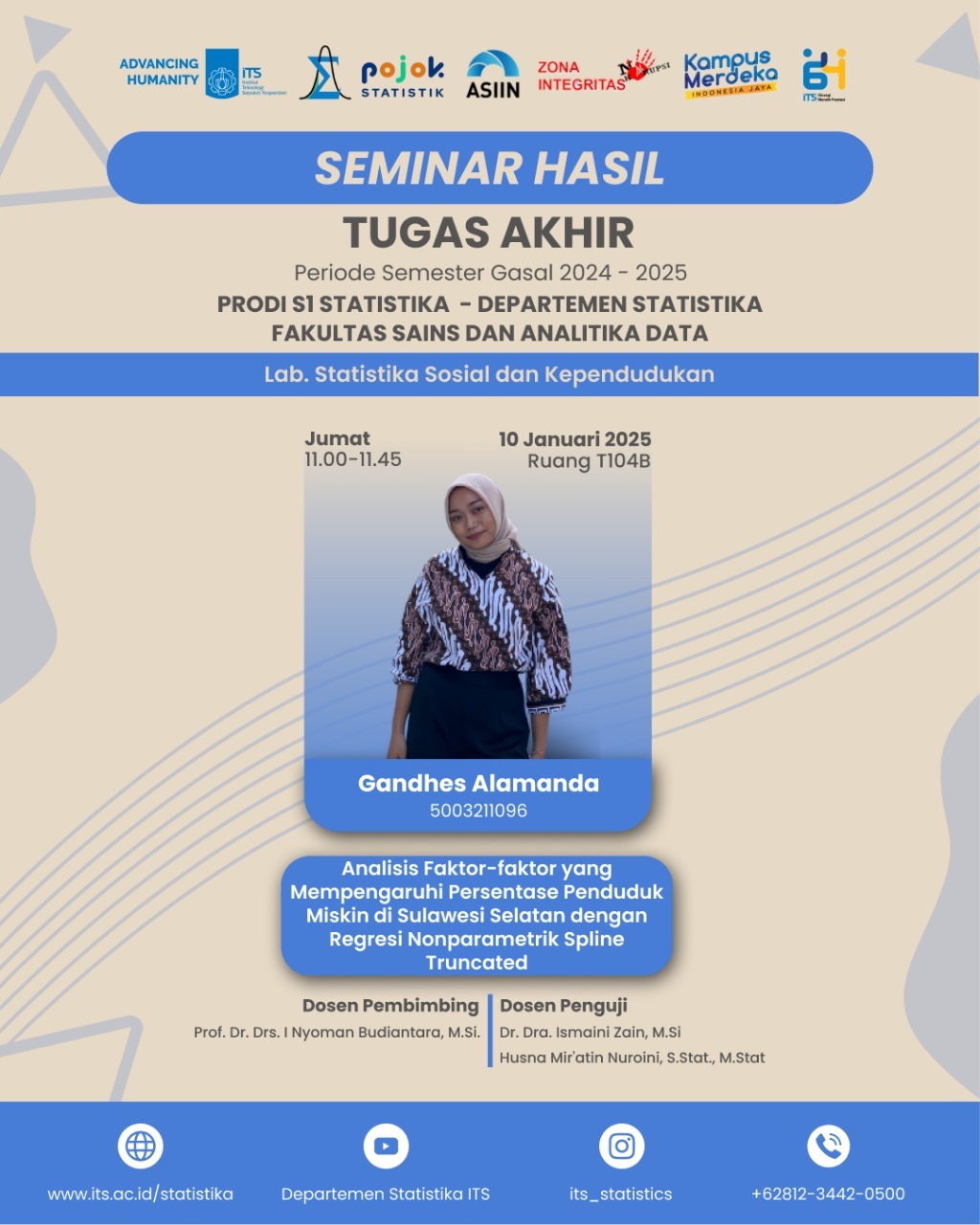 Semhas TA Sem. Ganjil 2024-2025 Lab. Statistika Sosial dan Kependudukan - Departemen Statistika