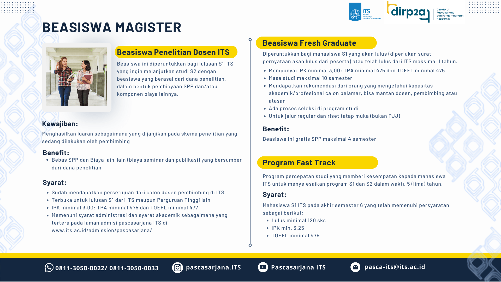Informasi Pendaftaran Pascasarjana ITS Surabaya - ITS Admisi