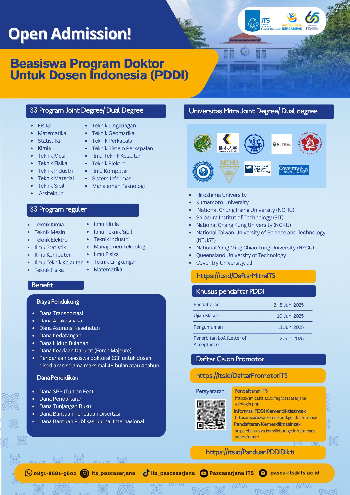 Informasi Pendaftaran Pascasarjana ITS Surabaya - ITS Admisi
