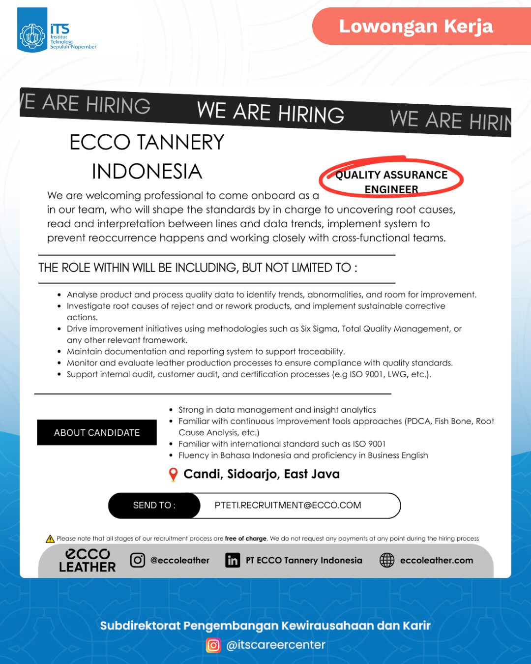 PT ECCO Tannery Indonesia Juli 2025 - ITS Career Center