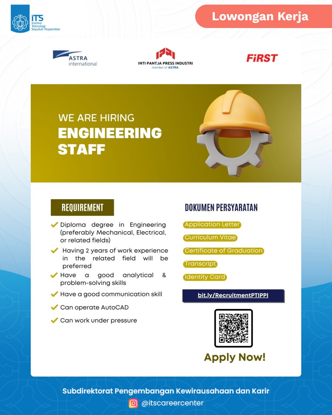 PT Inti Pantja Press Industri Juli 2025 - ITS Career Center