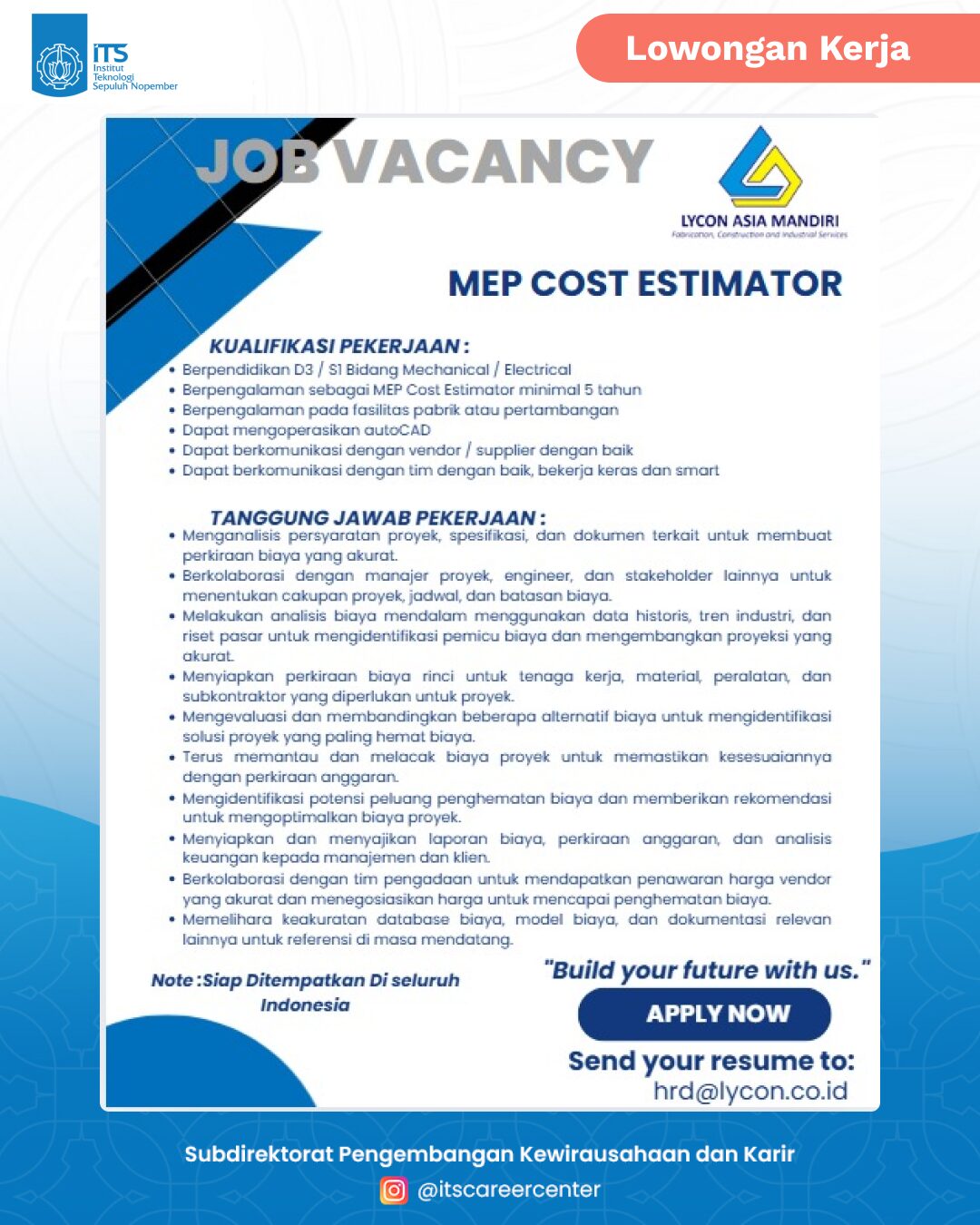 PT. Lycon Asia Mandiri - Juli 2025 - ITS Career Center