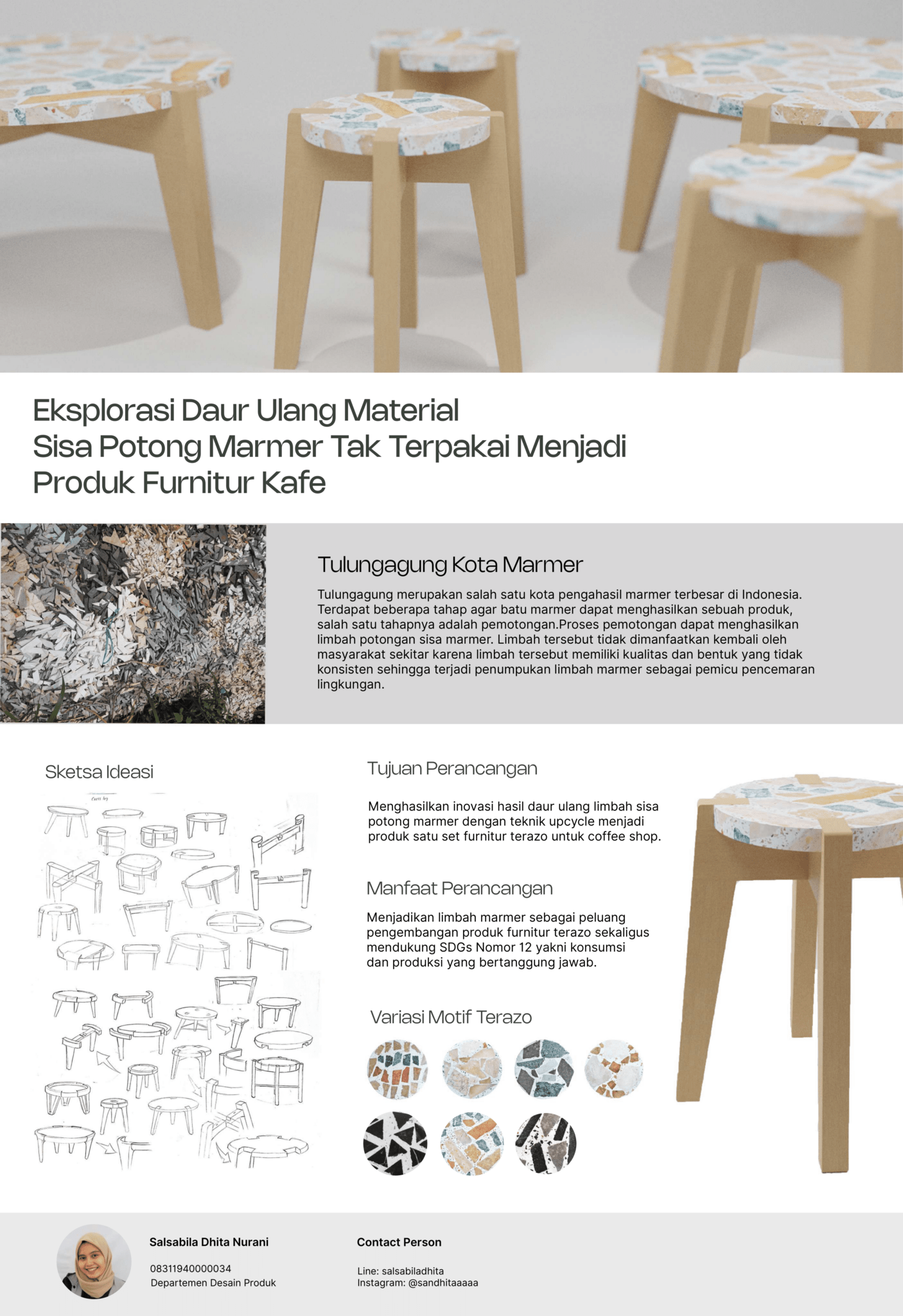 EXPLORATION OF UPCYCLING MARBLE WASTE INTO FURNITURE PRODUCT CAFE ...