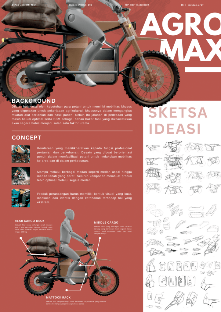 ELECTRIC UTILITY MOTORCYCLE DESIGN FOR AGRICULTUR ACTIVITY DI REMOTE ...