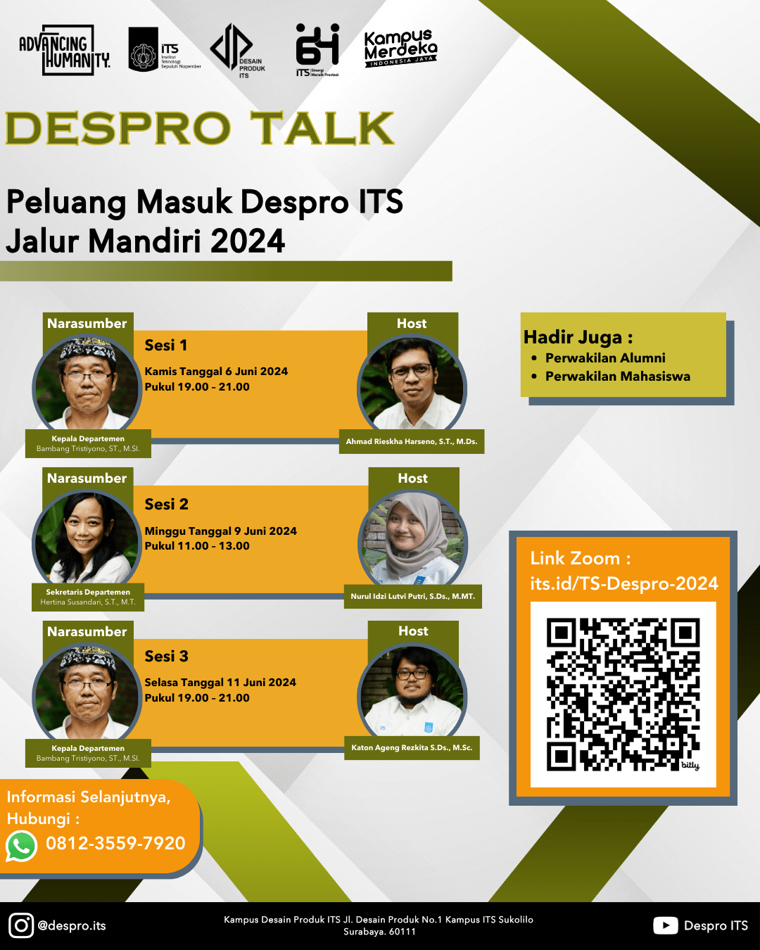 Despro Talk: Opportunities to Enter Despro ITS Independent Path 2024 - Departemen Desain Produk ...