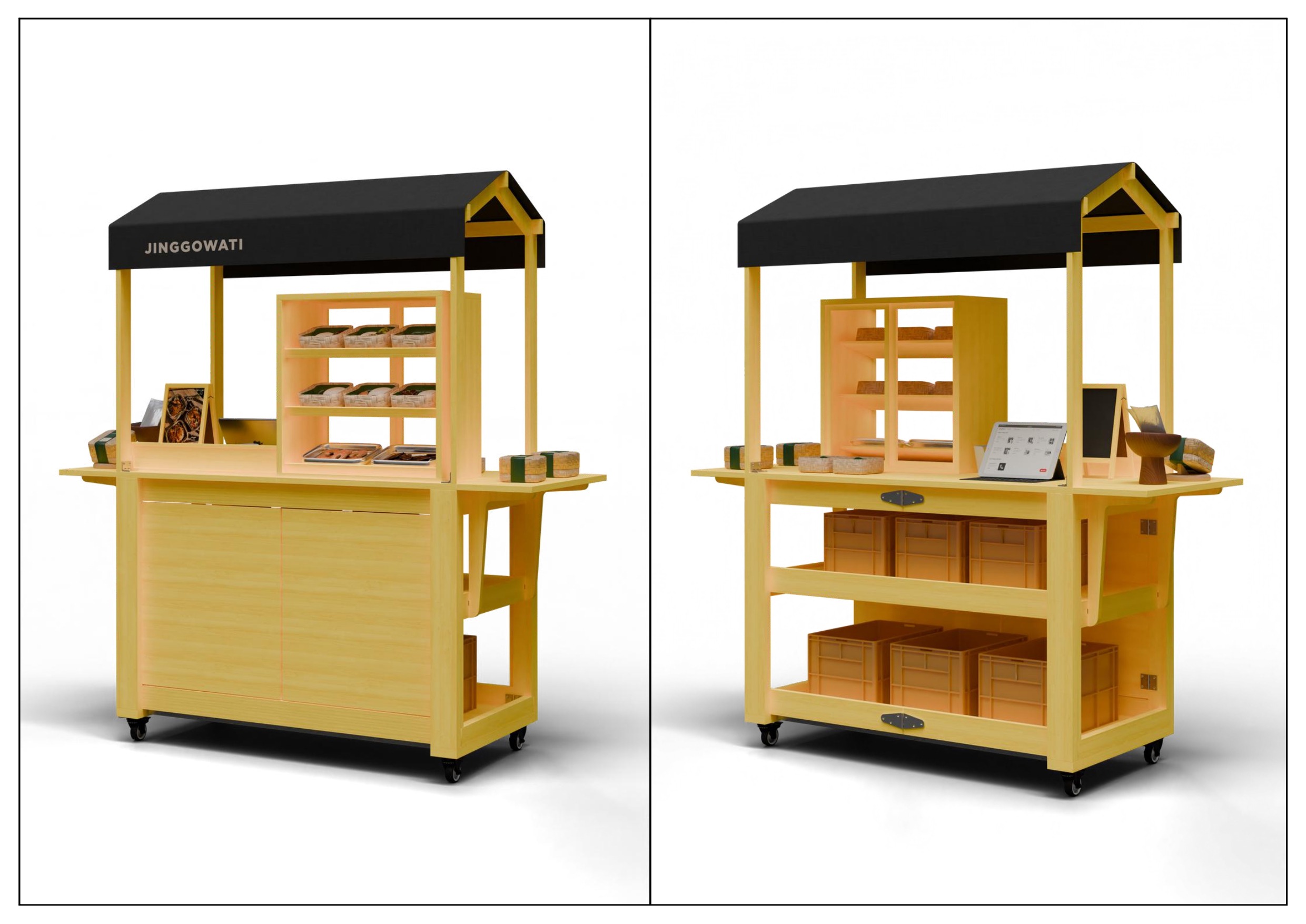 DESIGN OF MOBILE PORTABLE POP UP BOOTH FOR CULINARY BAZARS AS ...