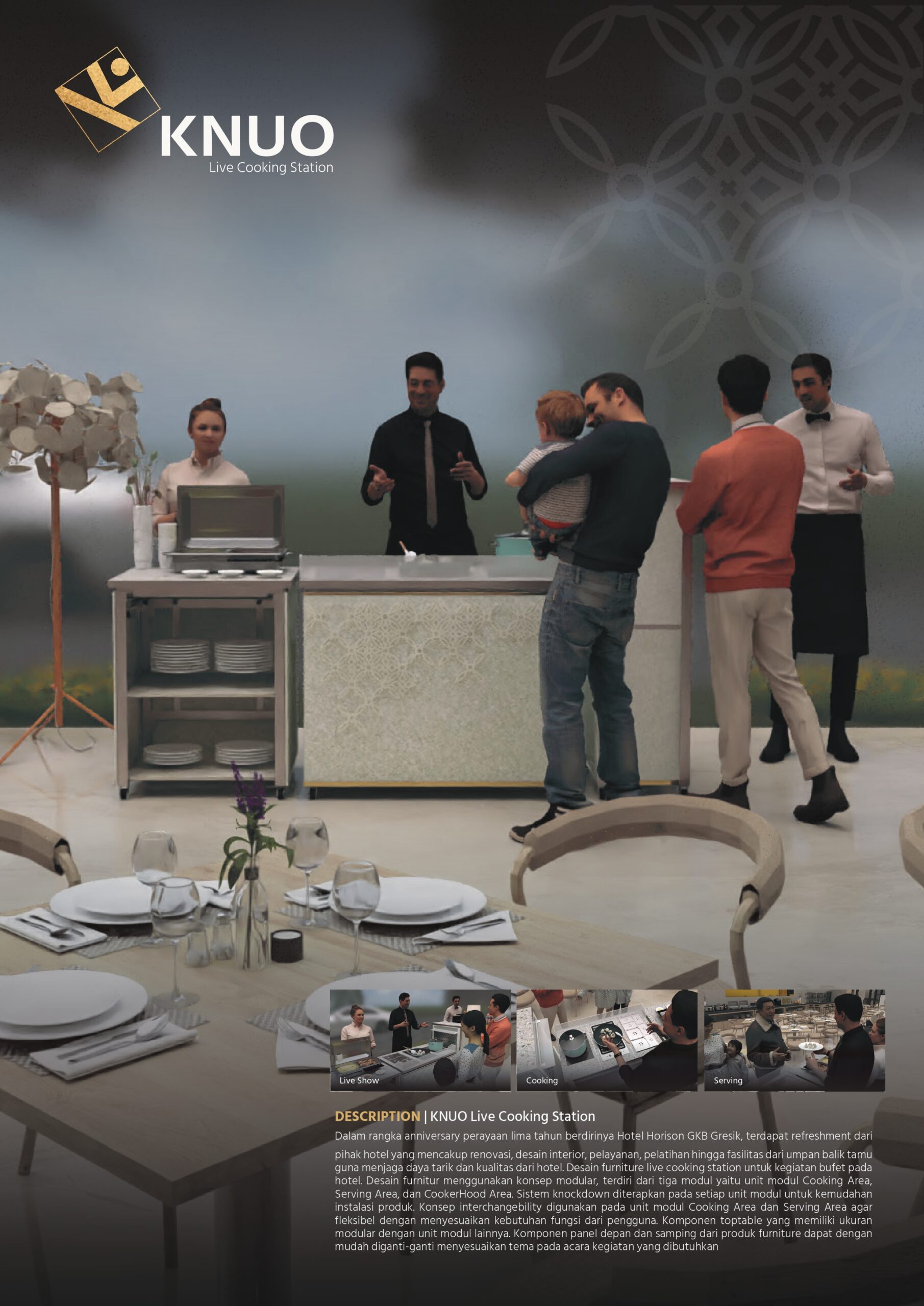 MODULAR KNOCKDOWN LIVE COOKING STATION FURNITURE DESIGN FOR BUFFET ...