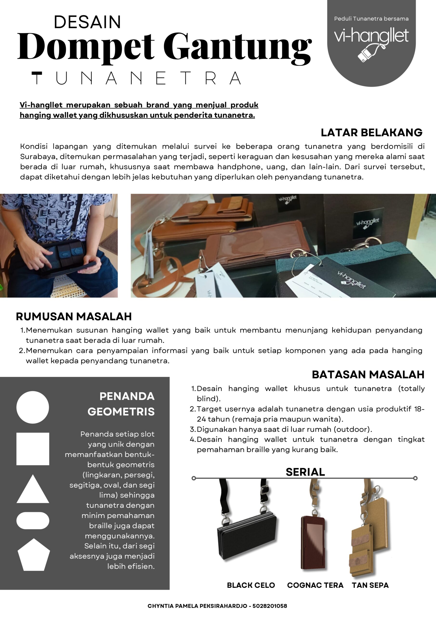DESAIN DOMPET GANTUNG UNTUK TUNANETRA - Departemen Desain Produk Industri