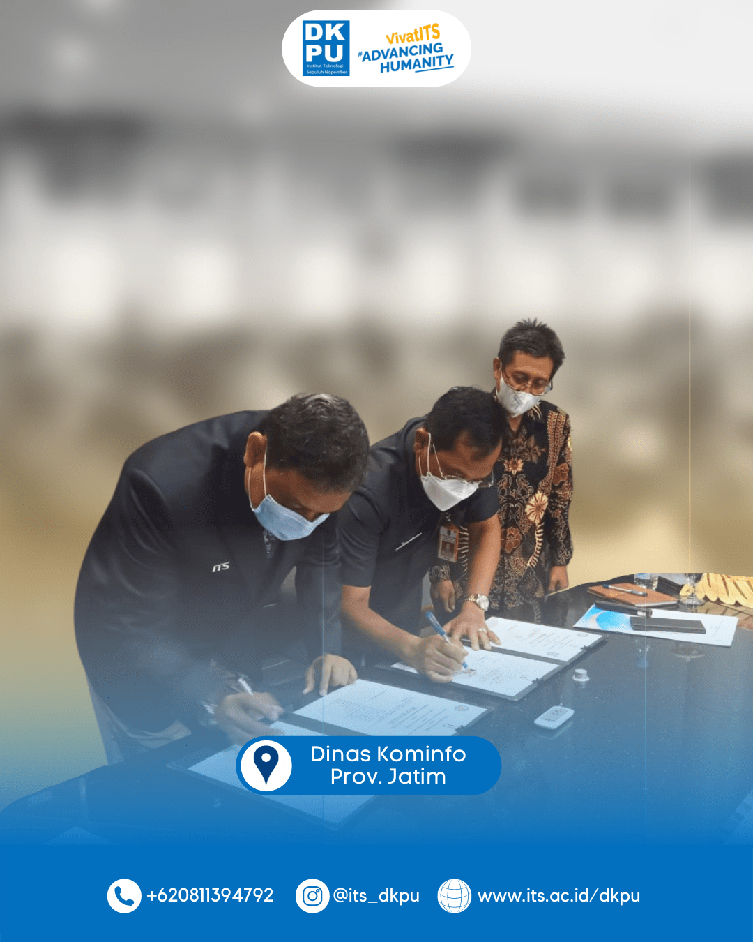 Signing Of Cooperation Agreement Between Its And Kominfo East Java