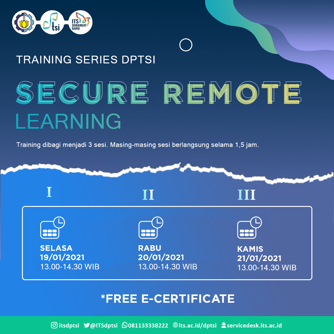 DPTSI Training Series : Secure Remote Learning - DPTSI