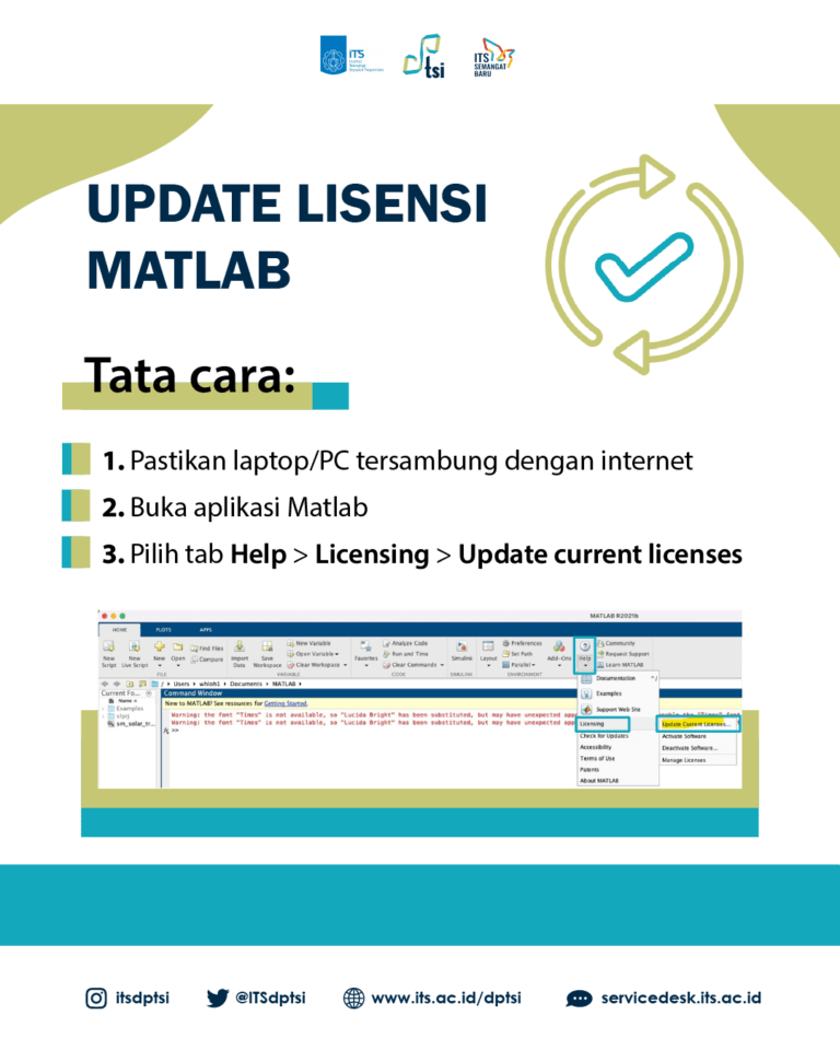 How to Get Matlab License Update - DPTSI