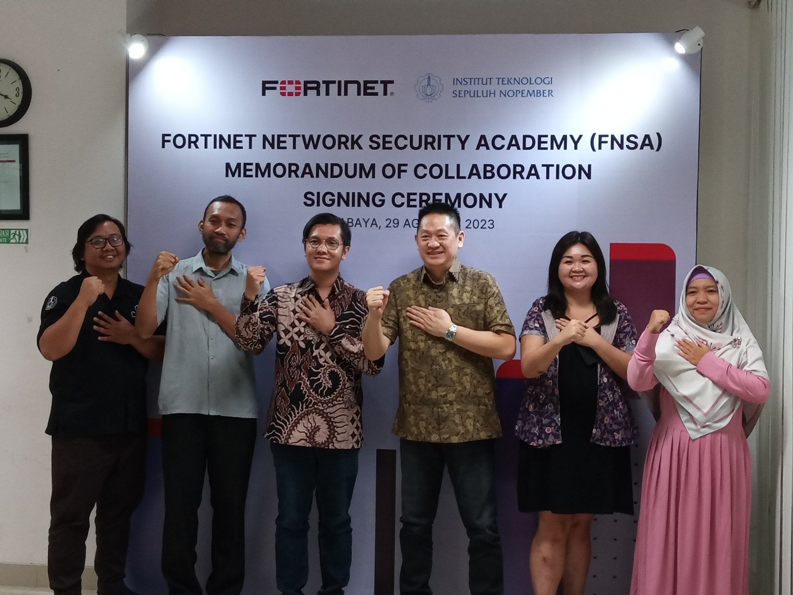 Signing of Cooperation between ITS and Fortinet for Cyber Security - DPTSI