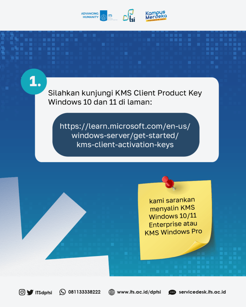 Activating Windows 10/11 Using KMS - DPTSI