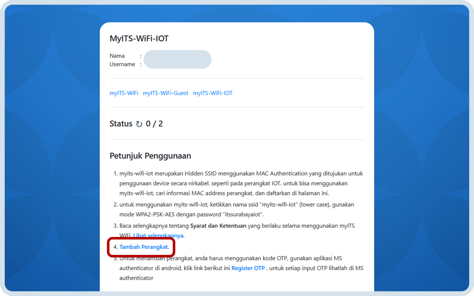myITS-WiFi-IOT - DPTSI