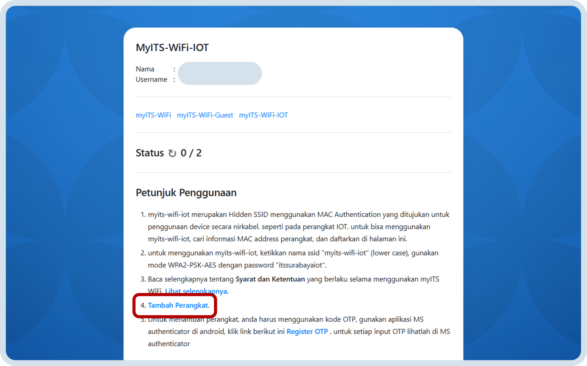myITS-WiFi-IOT - DPTSI
