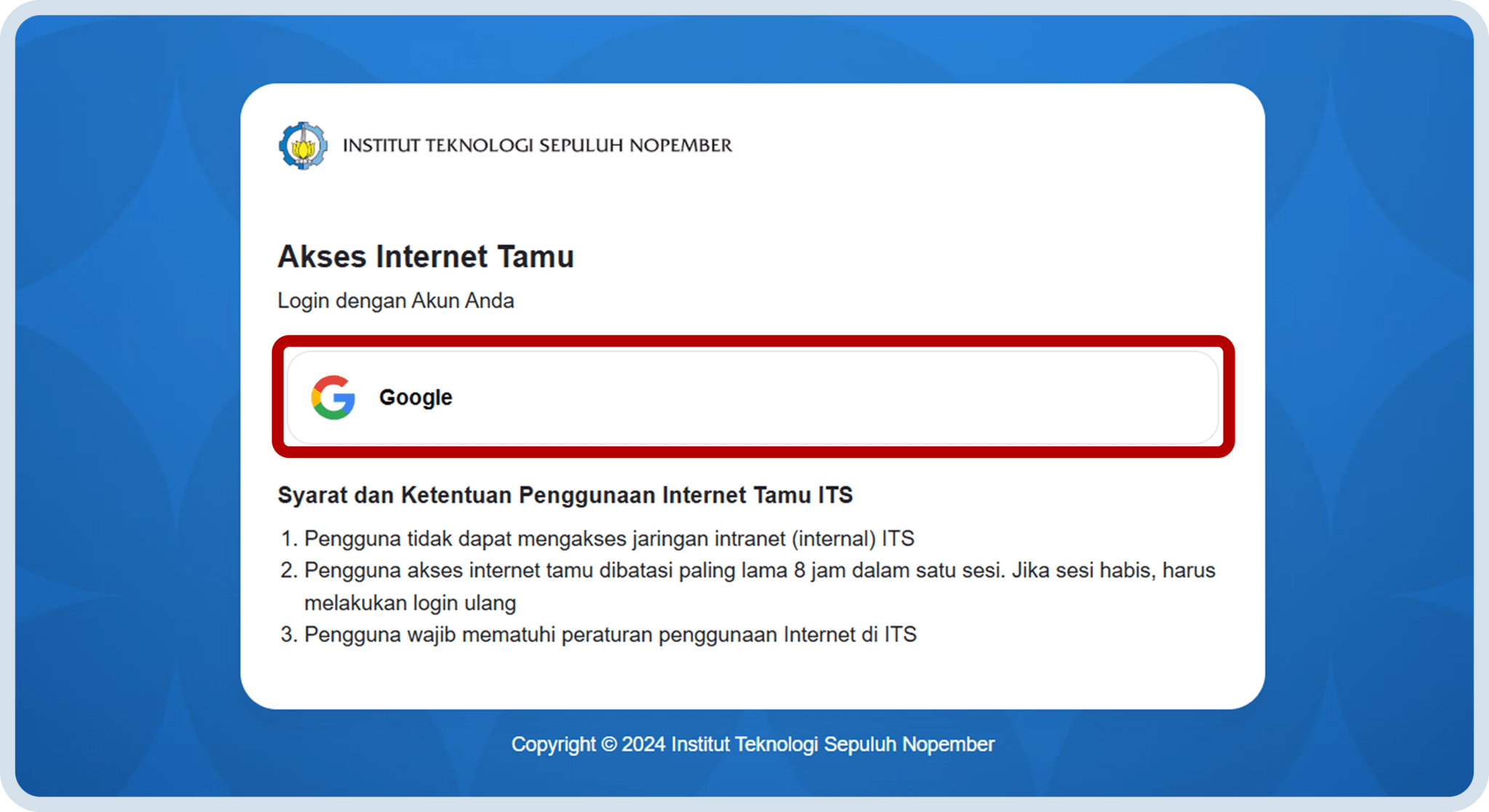 Panduan Akses Internet untuk Tamu - DPTSI