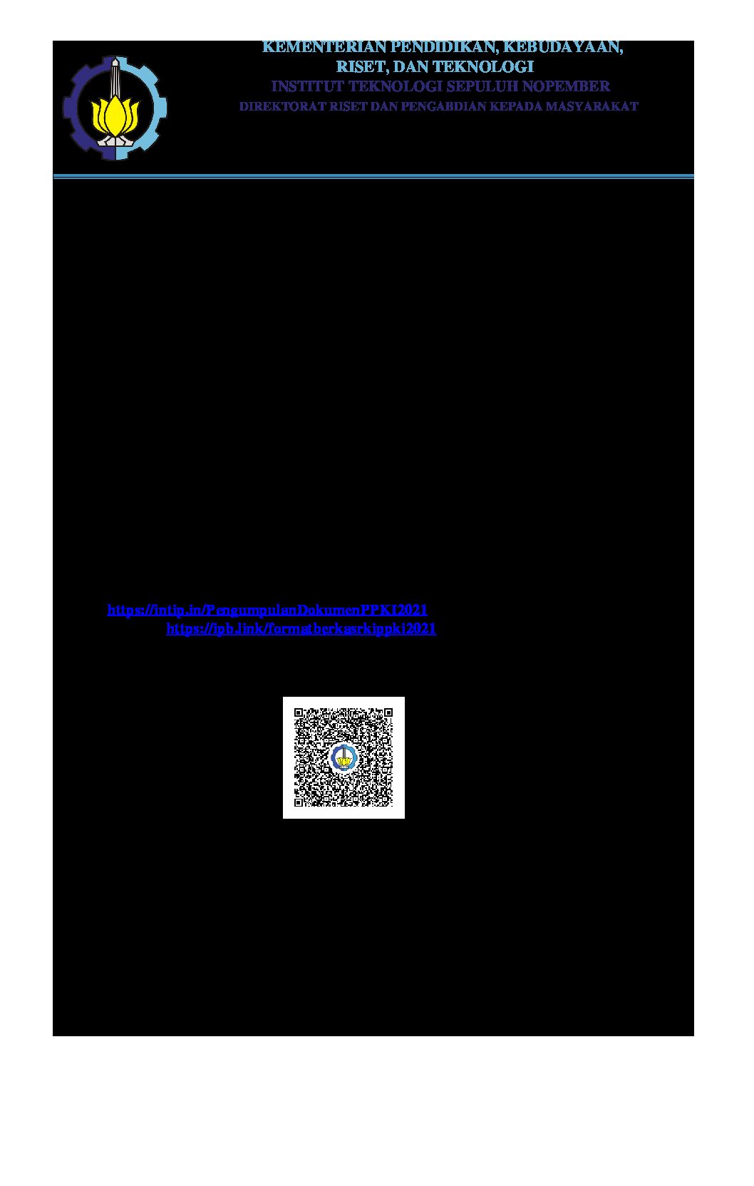 Pemberitahuan Pelaksanaan Seminar Nasional Program Penelitian Kolaborasi Indonesia Tahun 2021 ...