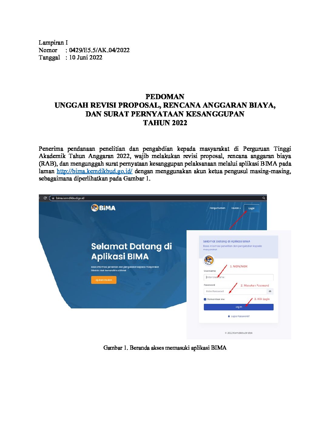 Lampiran - Pedoman Unggah Revisi Proposal, RAB dan Surat Pernyataan ...