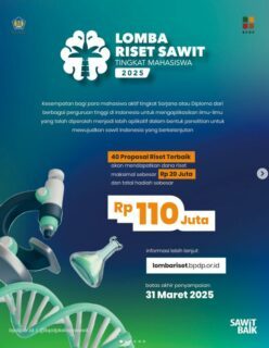 Lomba Riset Sawit 2025 Dibuka!
