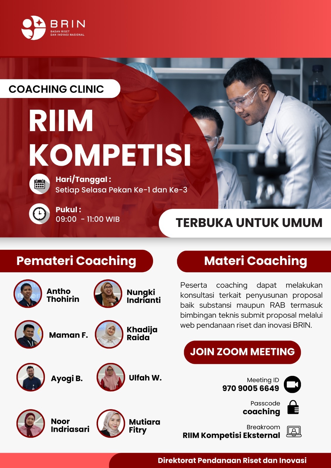Coaching Clinic RIIM Kompetisi Hadir untuk Para Peneliti