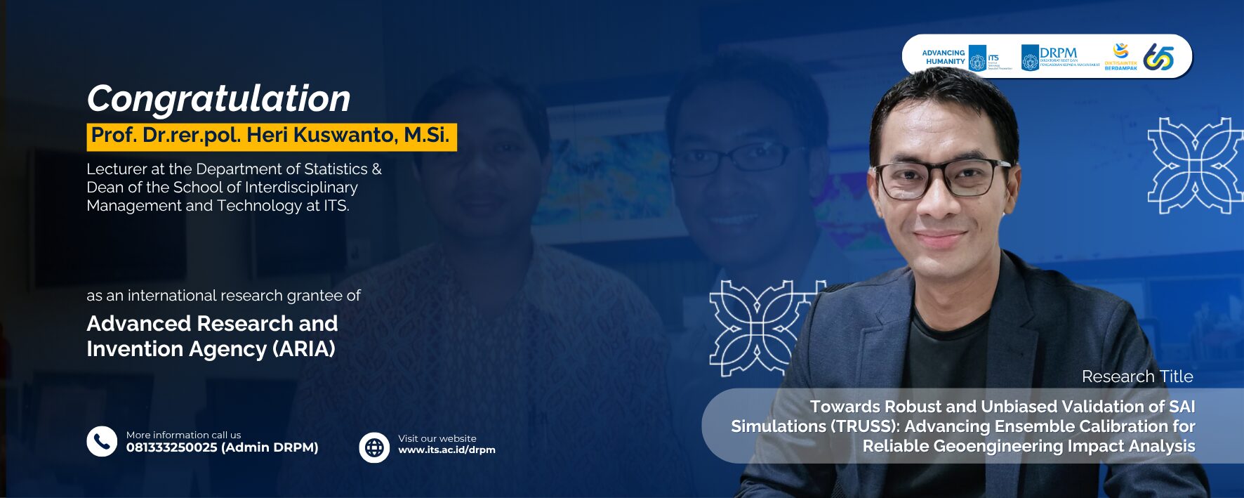 Prof. Heri Wins International Research Grant from ARIA UK