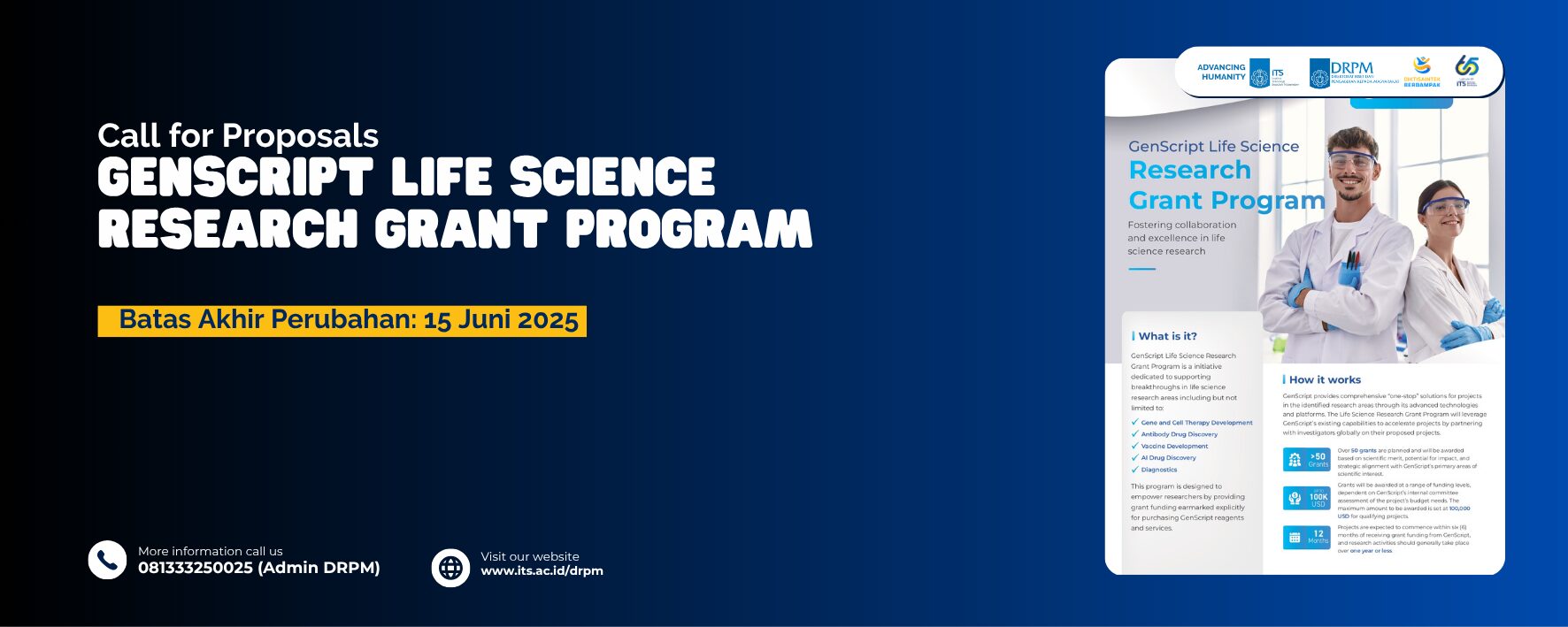 GenScript Buka Program Hibah Global untuk Peneliti Life Science - Direktorat Riset dan ...