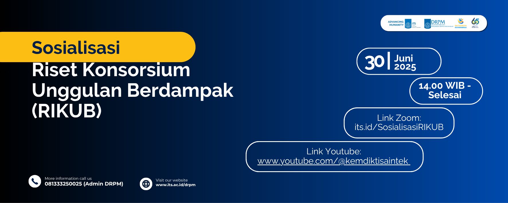 Undangan Sosialisasi Program Riset Konsorsium Unggulan Berdampak (RIKUB ...