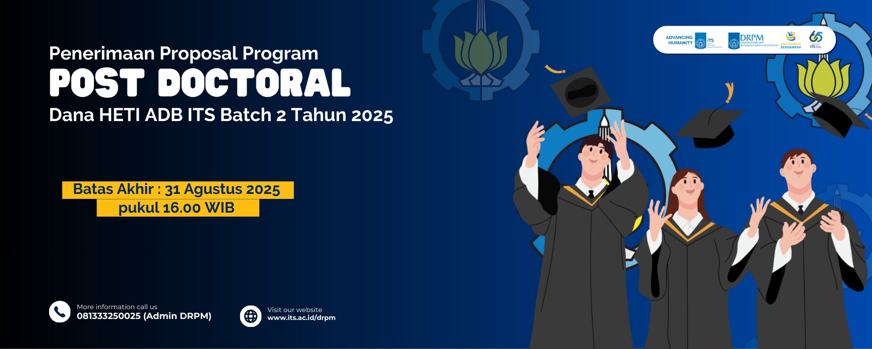 Penerimaan Proposal Program Post Doctoral Dana HETI ADB ITS Batch 2 Tahun 2025 - Direktorat ...