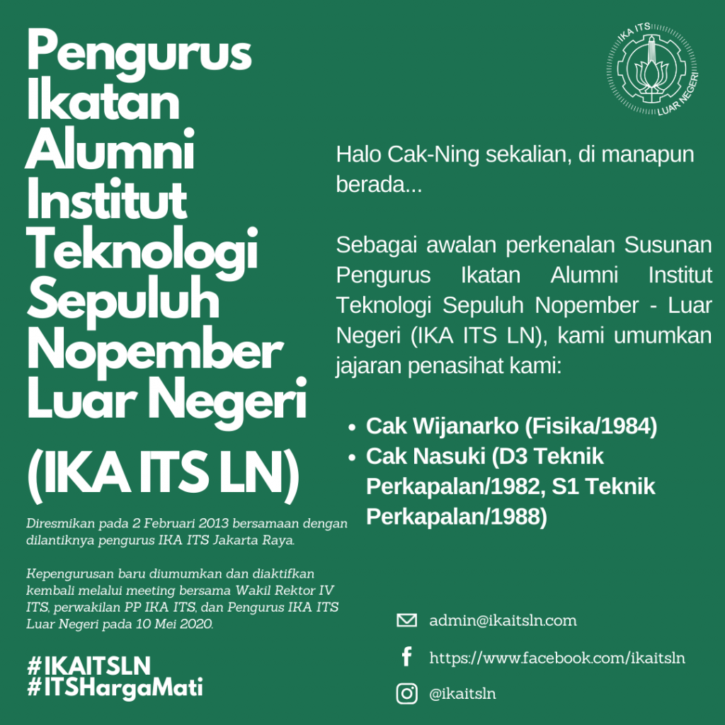 IKA ITS LN Introduction - Ikatan Alumni ITS Luar Negeri