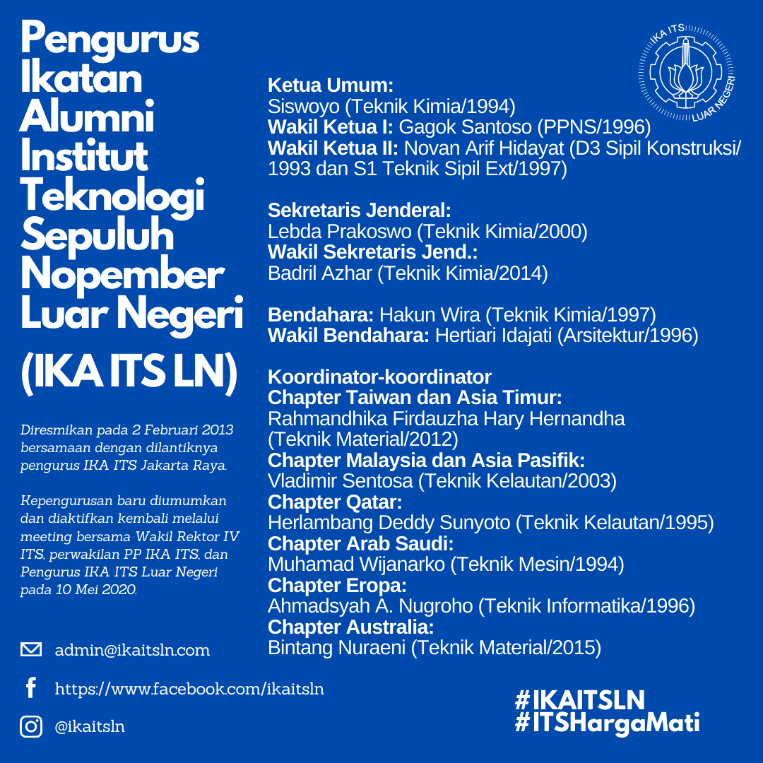 Ikatan Alumni ITS Luar Negeri - Official Website of IKA ITS LN IKATAN ...