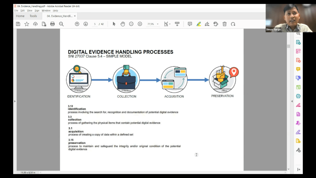 Guest Lecture On Evidence Handling In Digital Forensics Departemen Teknik Informatika