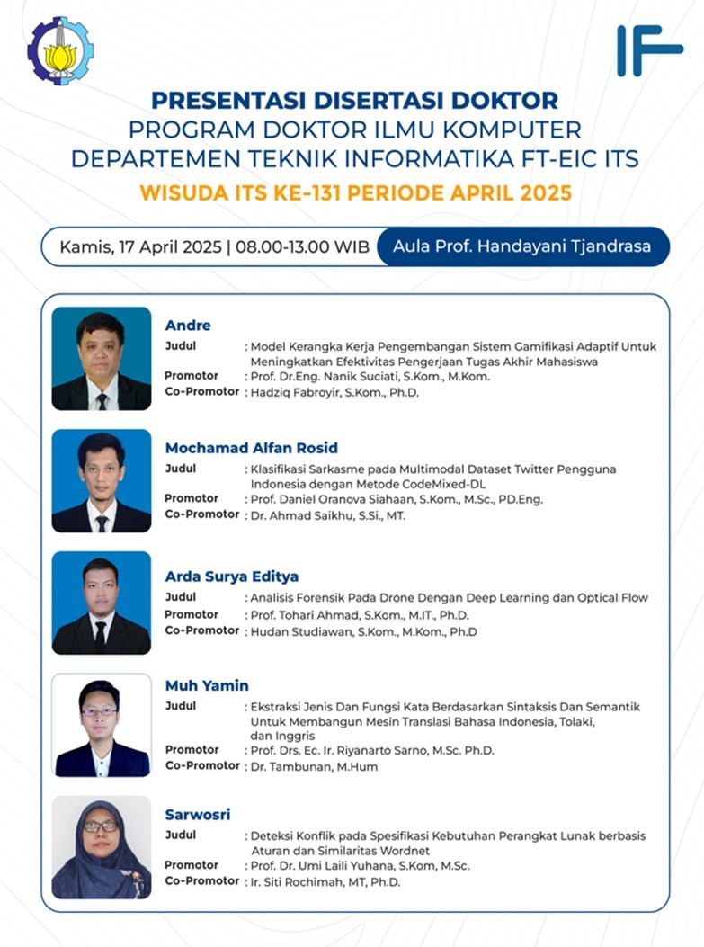 Presentasi Disertasi Program Doktor Ilmu Komputer Wisuda ITS Ke-131 ...