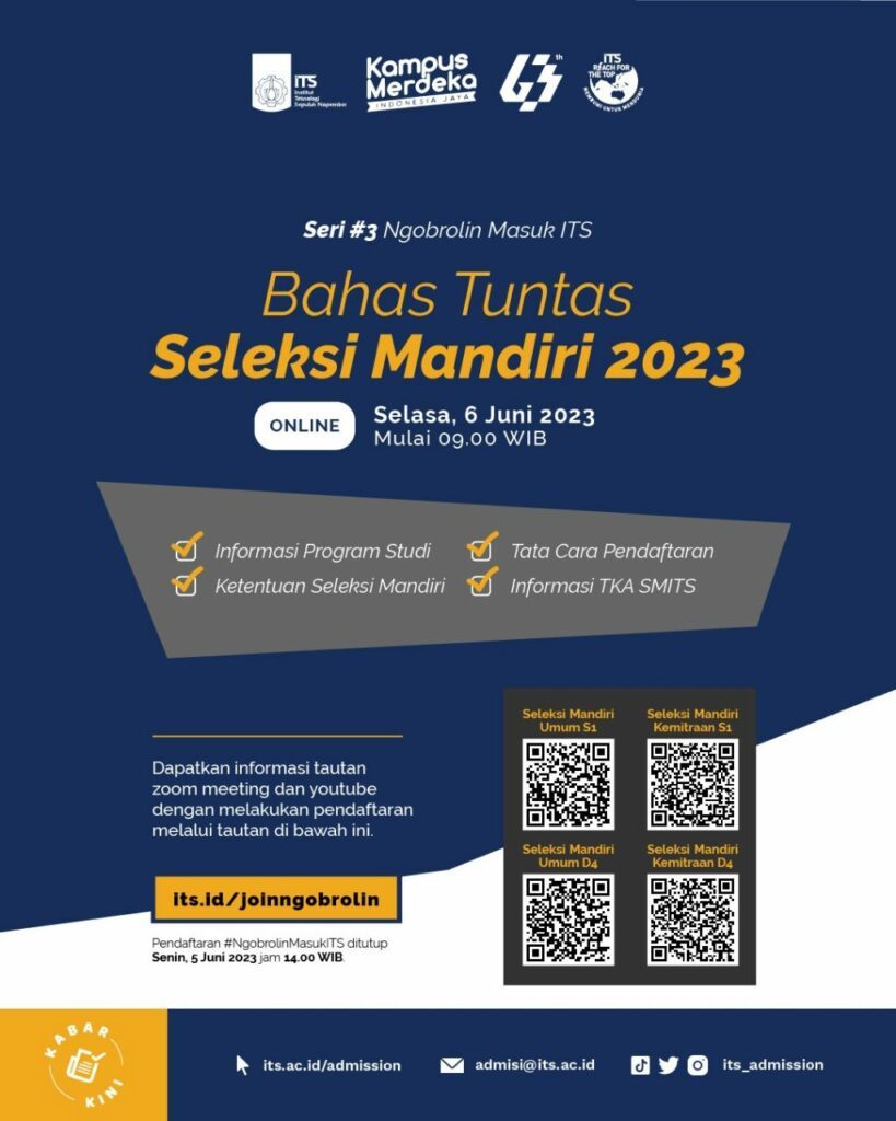 Sosialisasi Seleksi Mandiri ITS - Departemen Desain Interior