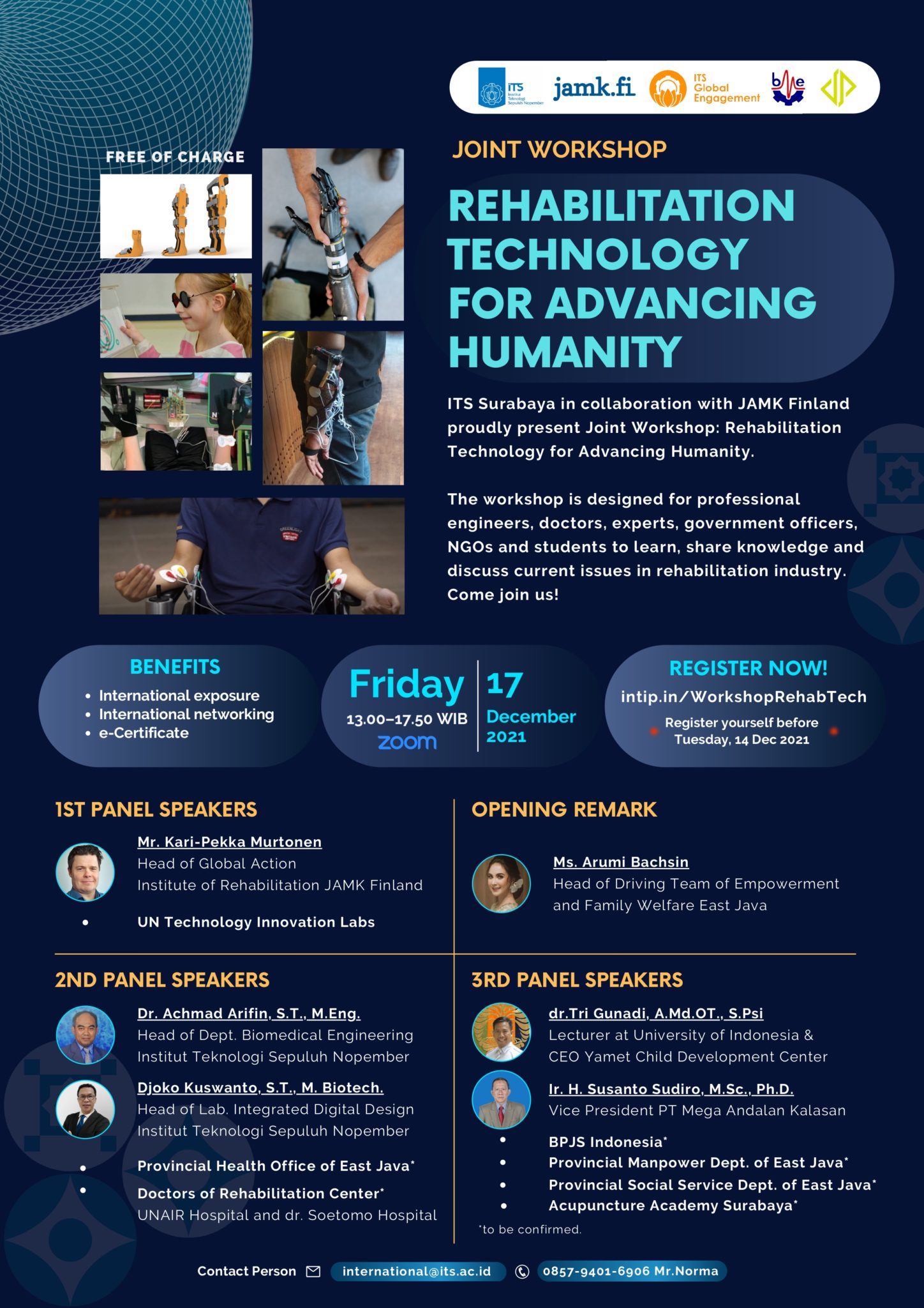 Joint Workshop: Rehabilitation Technology for Advancing Humanity - ITS ...