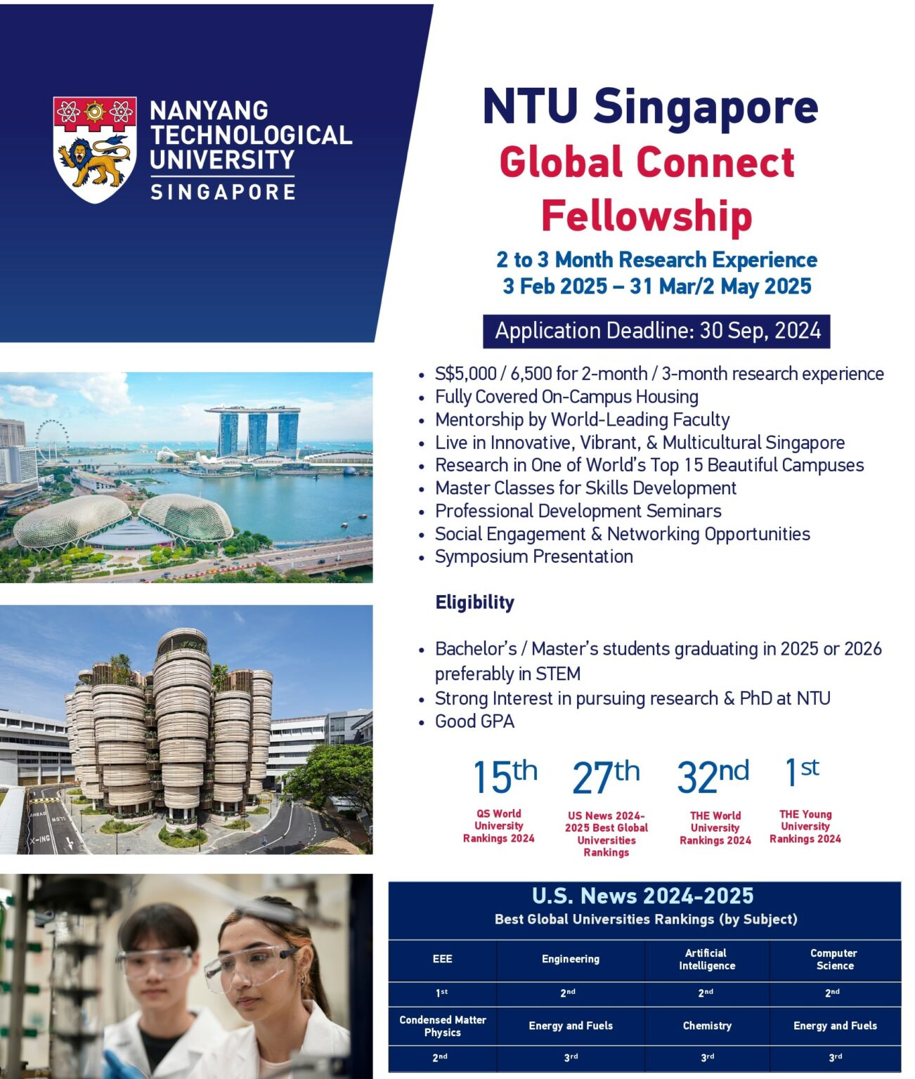 NTU Singapore Global Connect Fellowship Spring 2025 - ITS Global Engagement