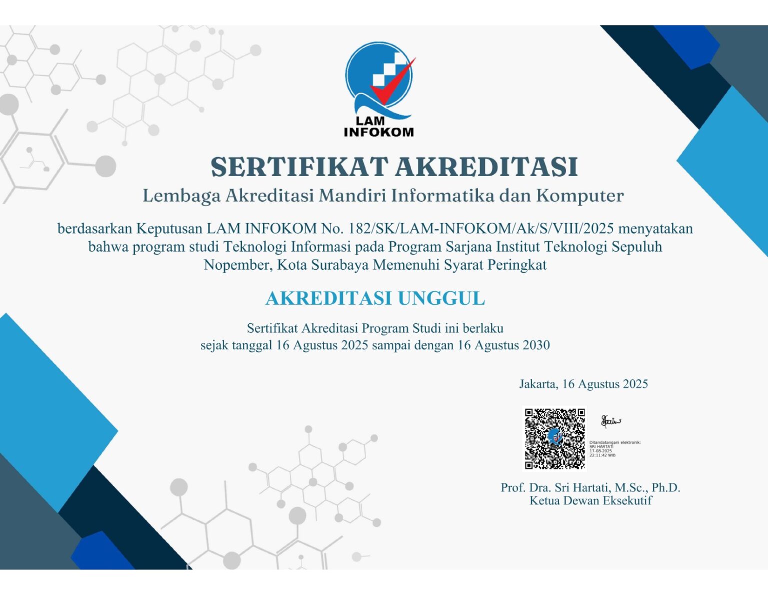 Information Technology Bachelor Degree - Departemen Teknologi Informasi