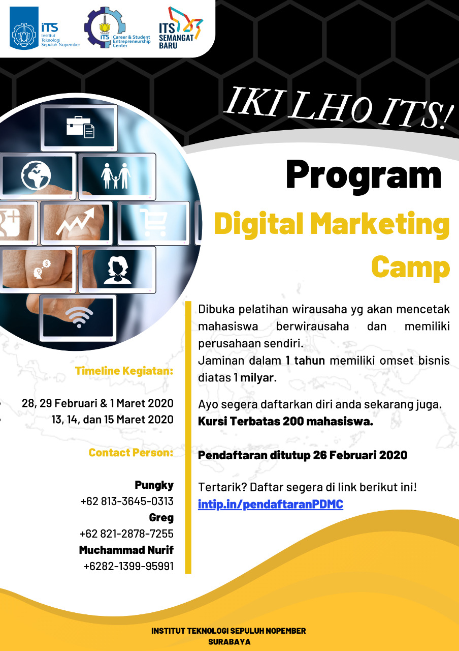 Digital Marketing Camp (DMC) - Direktorat Kemahasiswaan ITS