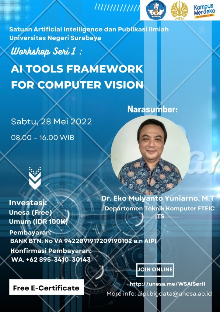 AI TOOLS FRAMEWORK FOR COMPUTER VISION - Departemen Teknik Komputer