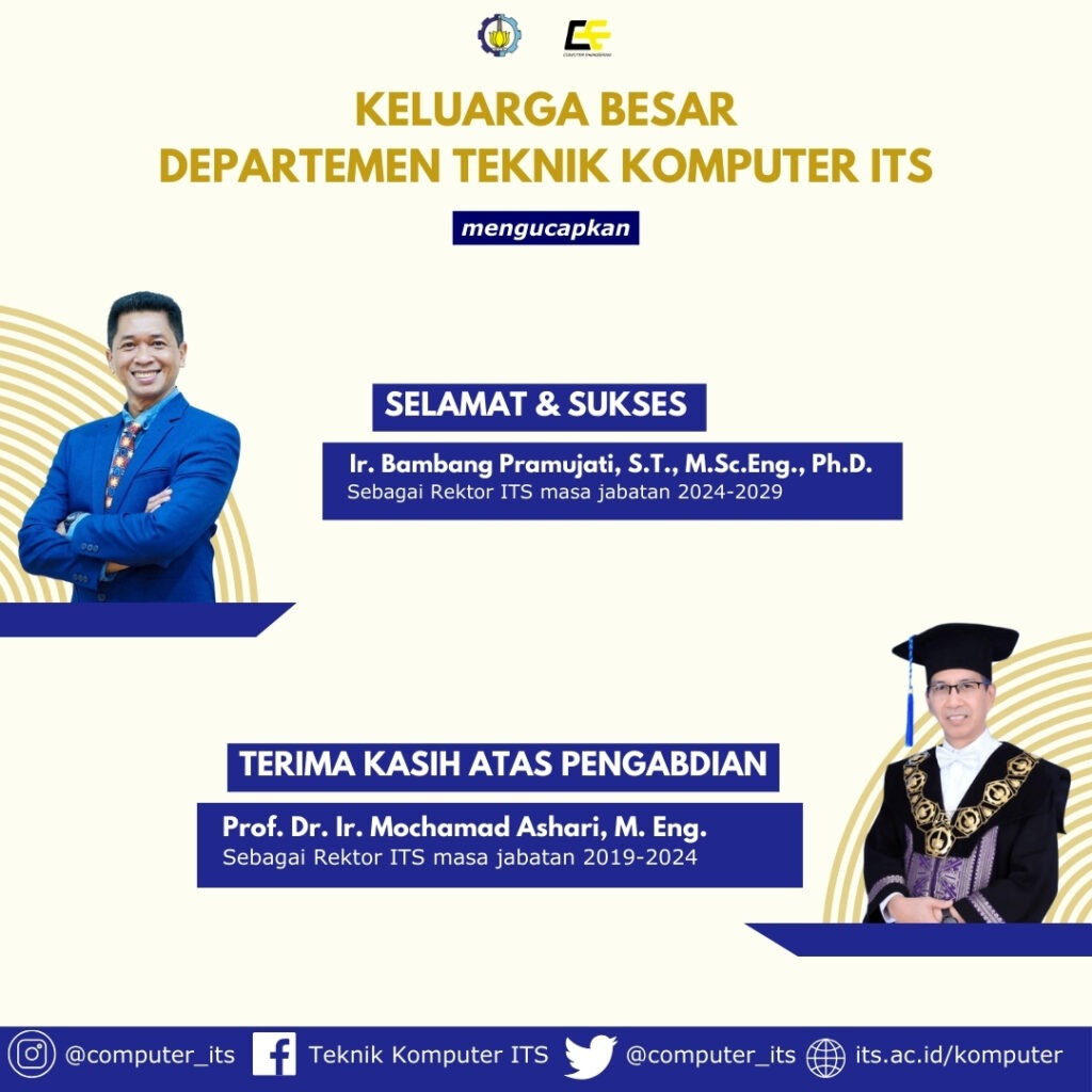 Pelantikan Rektor ITS masa jabatan 2024-2029 - Departemen Teknik Komputer