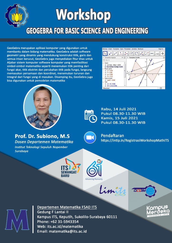 Workshop Geogebra for Basic Science and Engineering - Departemen Matematika