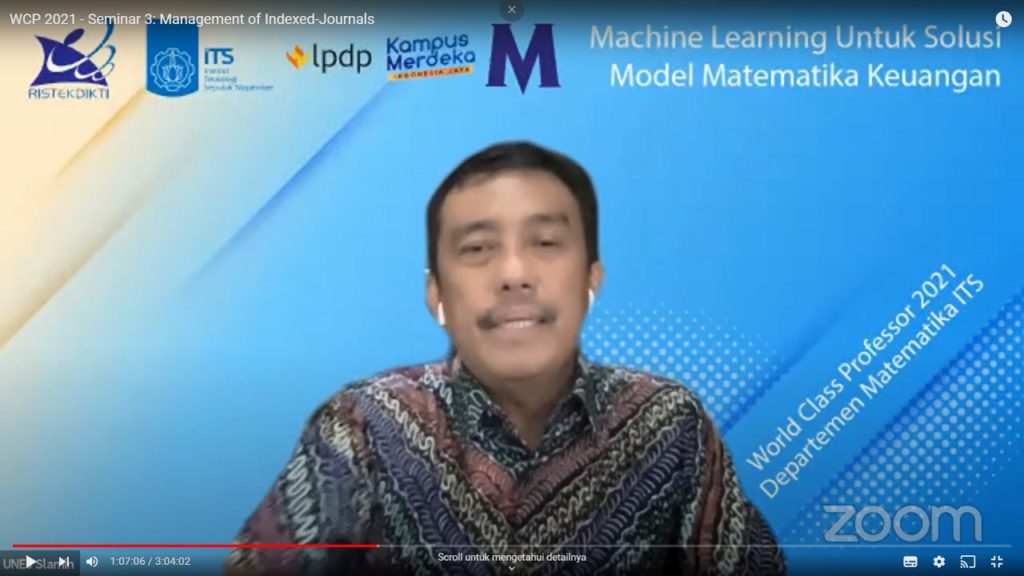 Seminar Series 3 Management of Indexed-Journals – World Class Professor 2021 - Departemen ...