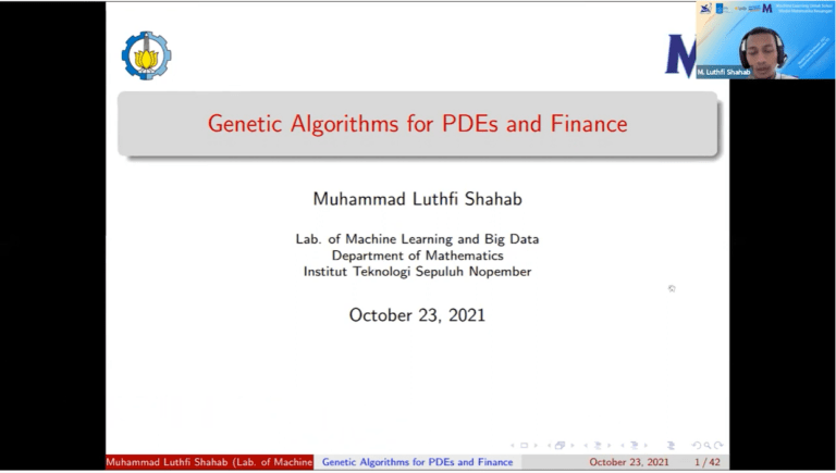 Seminar Series 4 Machine Learning in Partial Differential Equations ...