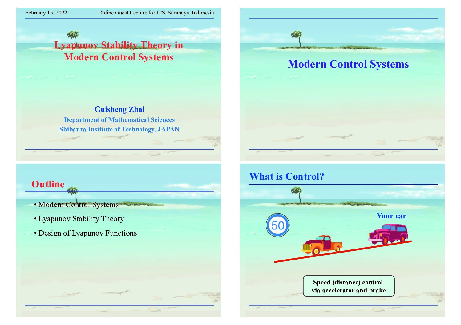 Lyapunov Stability Theory in Modern Control Systems - Departemen Matematika