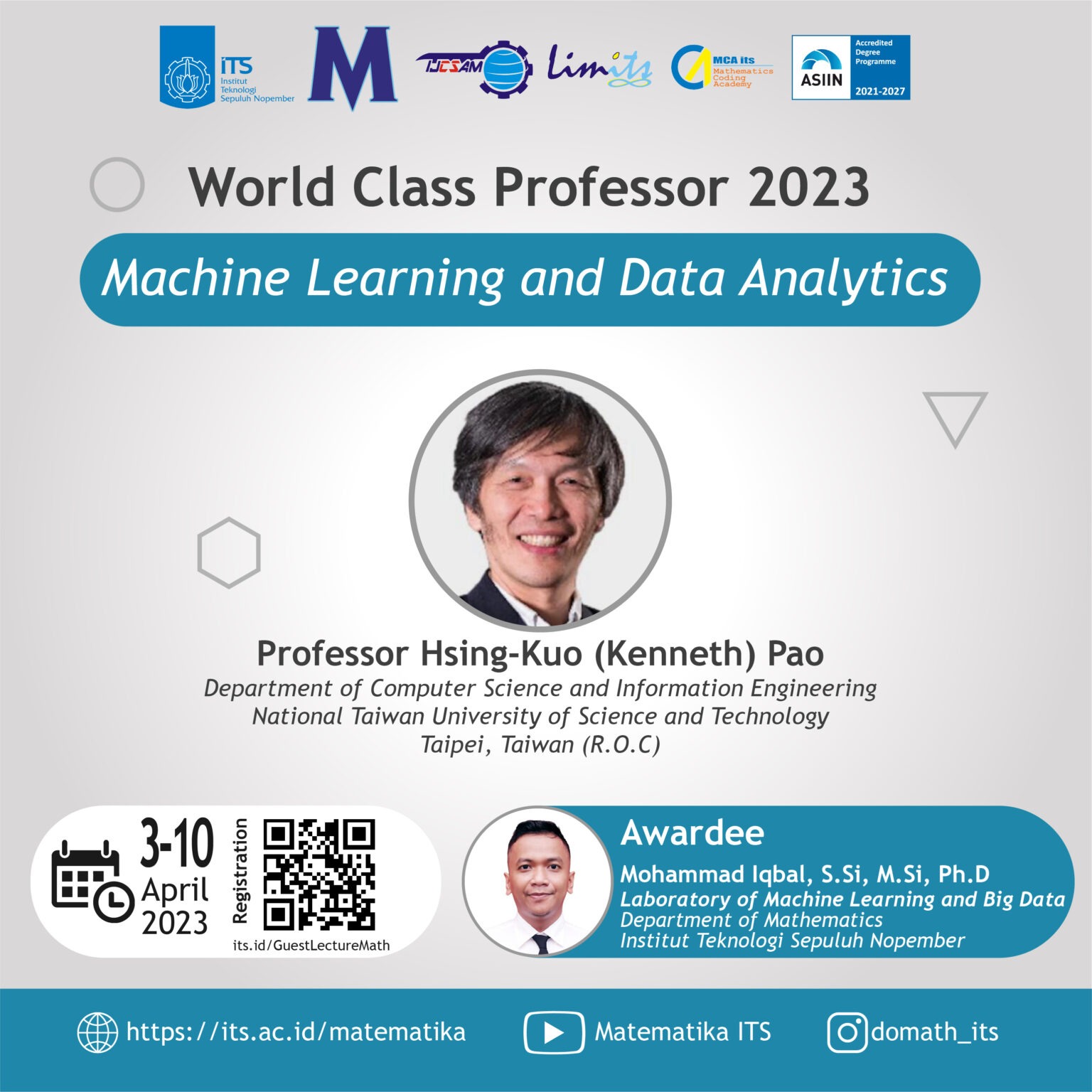 World Class Professor Departemen Matematika ITS dengan Topik Machine ...