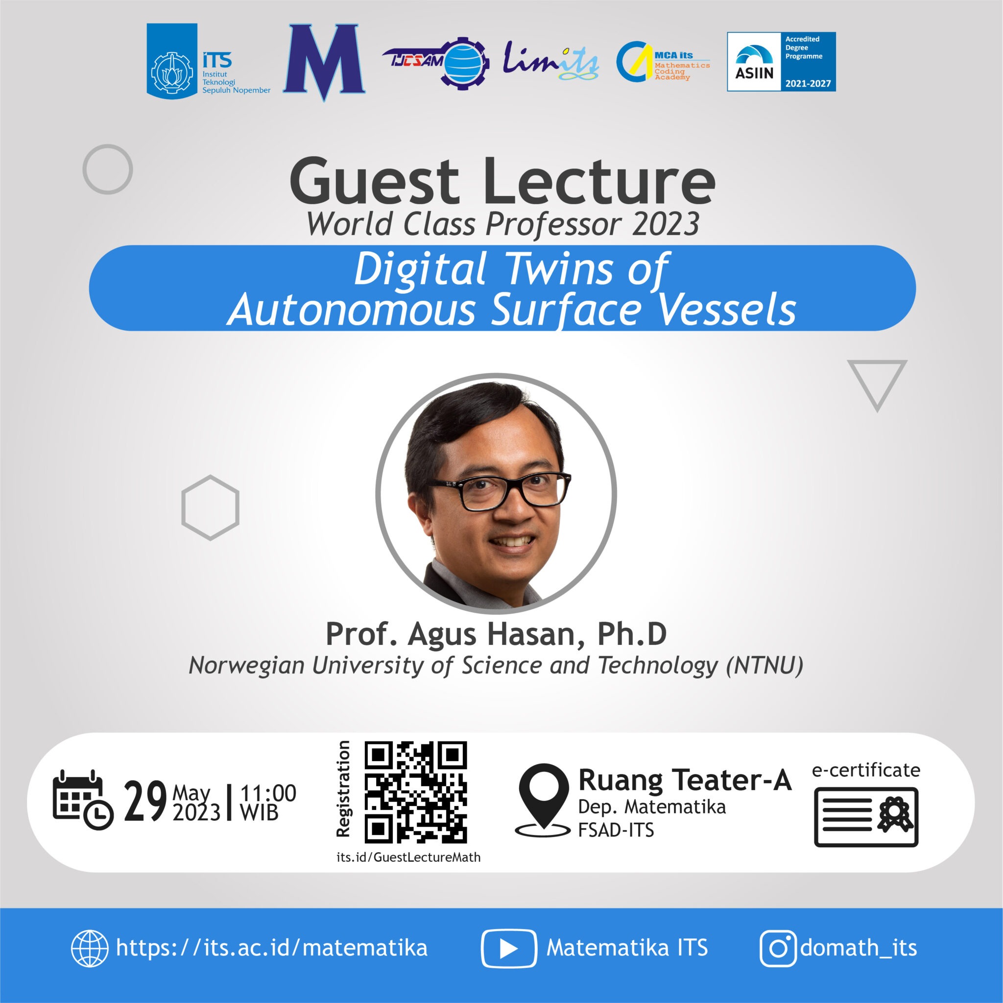 Guest Lecture Digital Twins of Autonomous Surface Vessels - Departemen Matematika