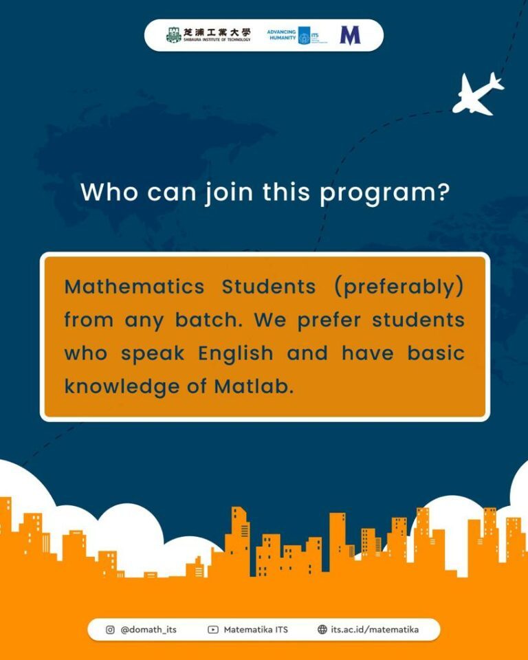 Global Project Based Learning Math ITS-SIT 2023 - Departemen Matematika ITS Departemen ...