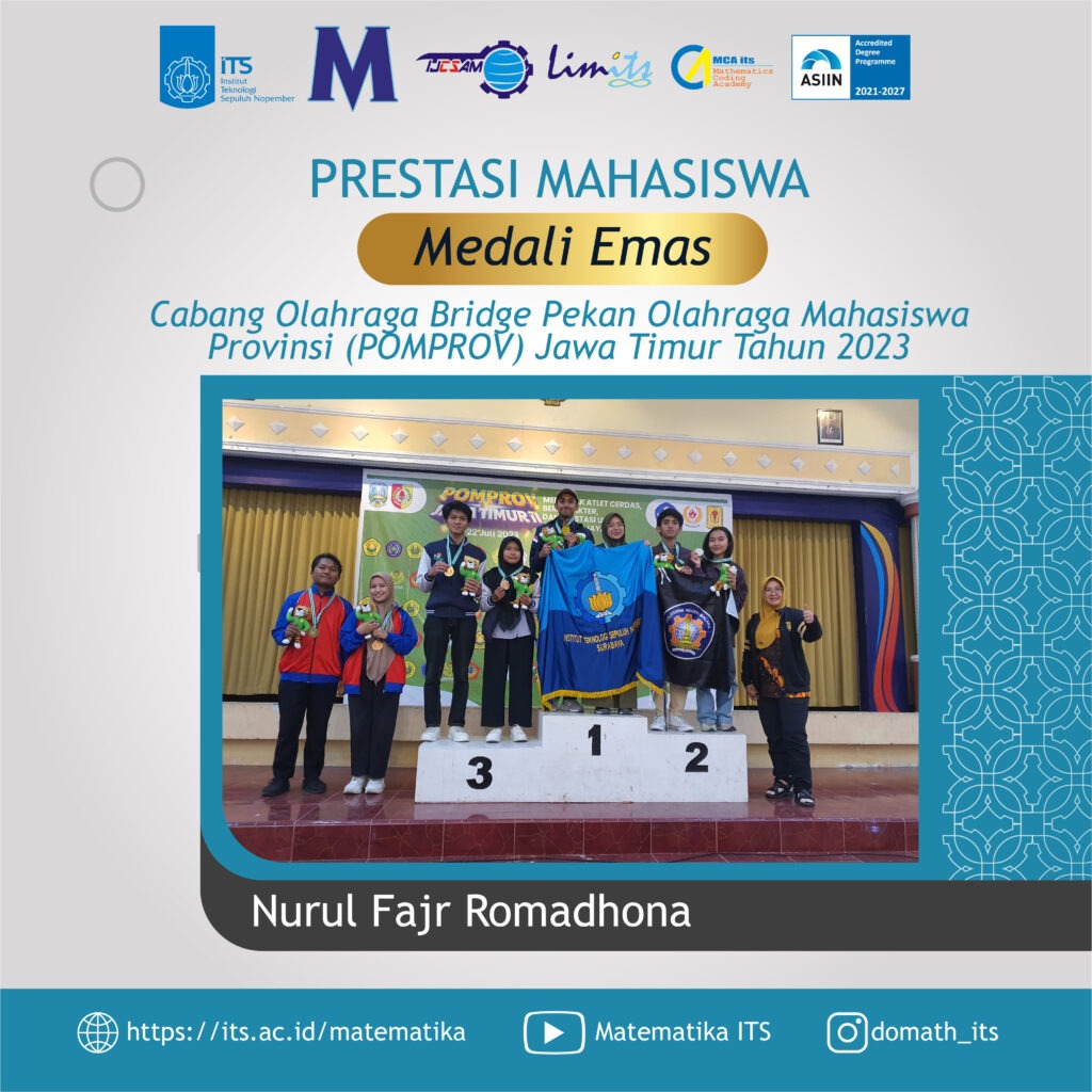 Mahasiswa Matematika ITS Raih Medali Emas Cabang Olahraga Bridge Pekan Olahraga Mahasiswa ...