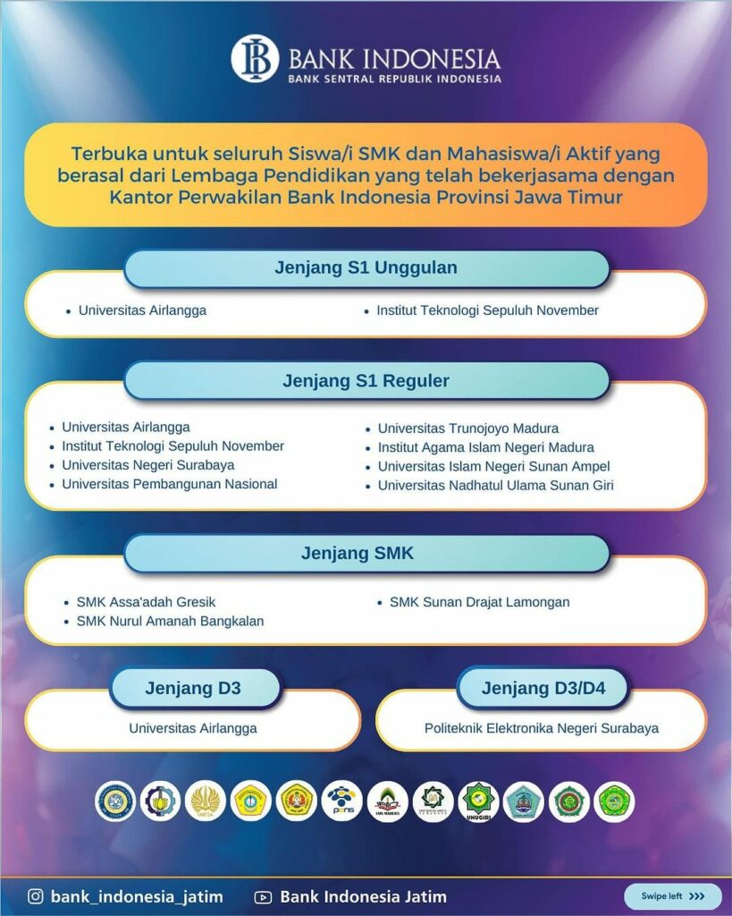 Beasiswa Bank Indonesia 2024 - Departemen Matematika Departemen Matematika