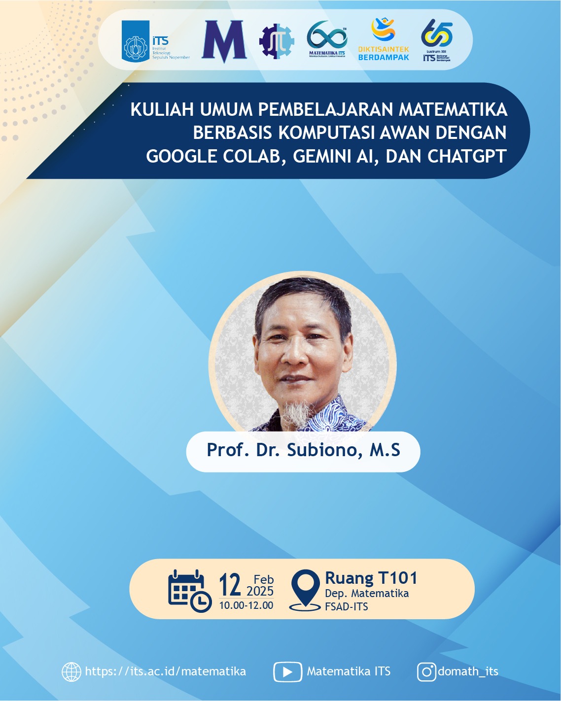 Kuliah Umum Pembelajaran Matematika Berbasis Komputasi Awan dengan Google Colab, Gemini AI, dan ...